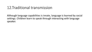 Hockett's language features | PPTX