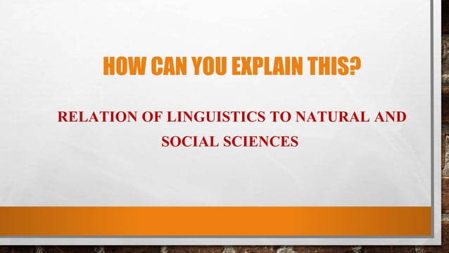 Linguistics | PPTX | Science