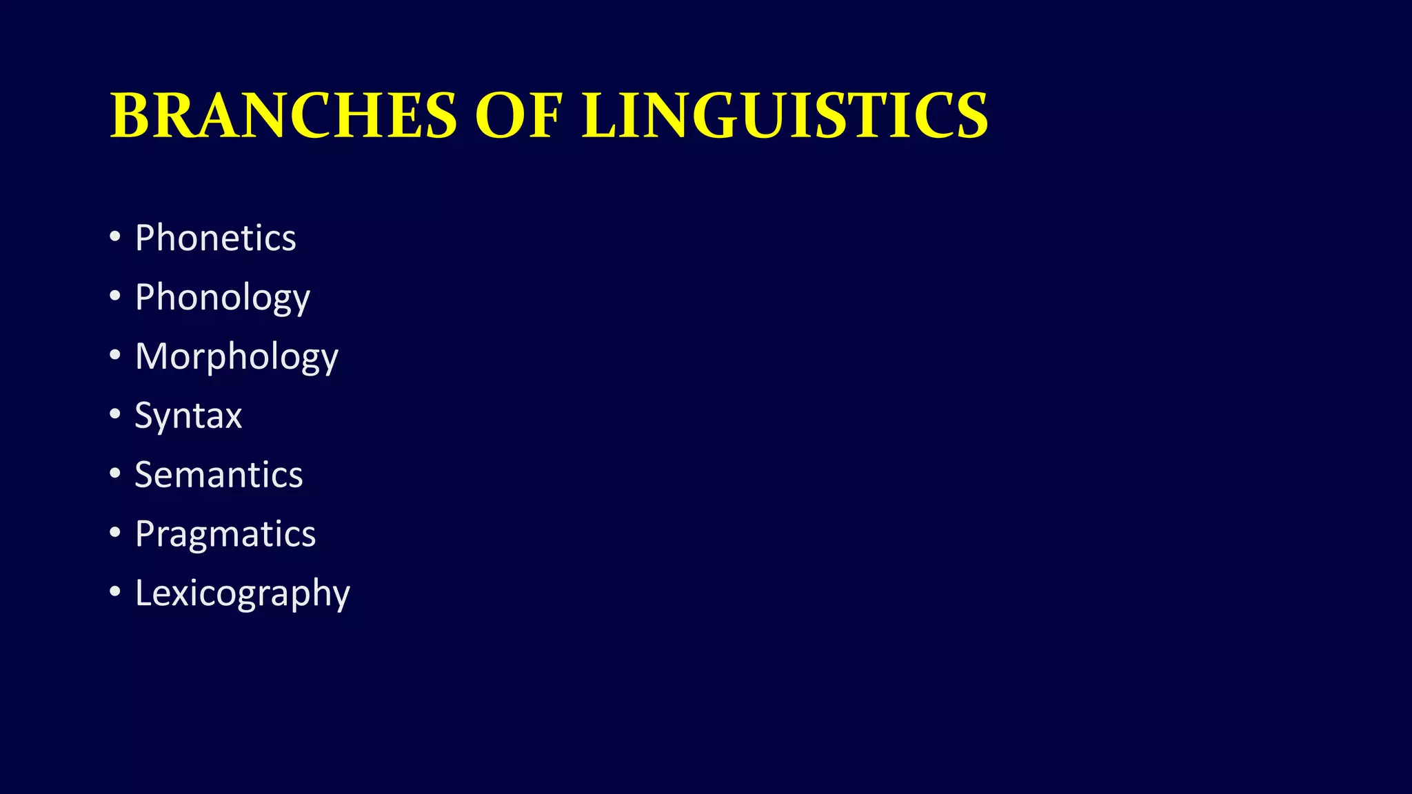 Linguistics | PPT