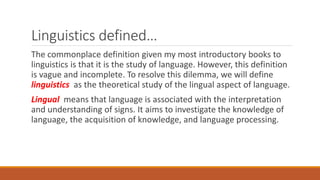 Linguistics | PPT