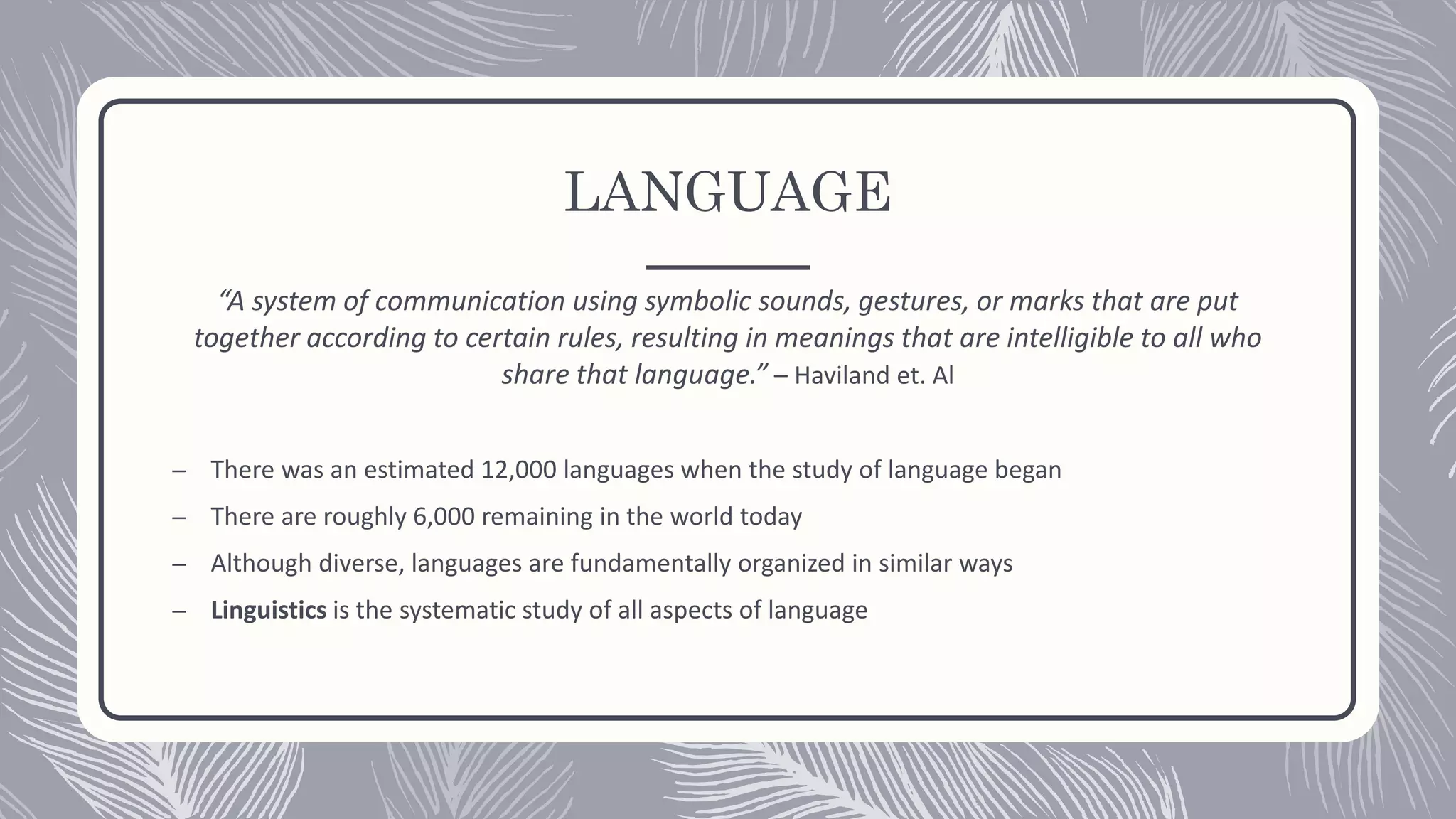 Linguistics 101 | PPTX