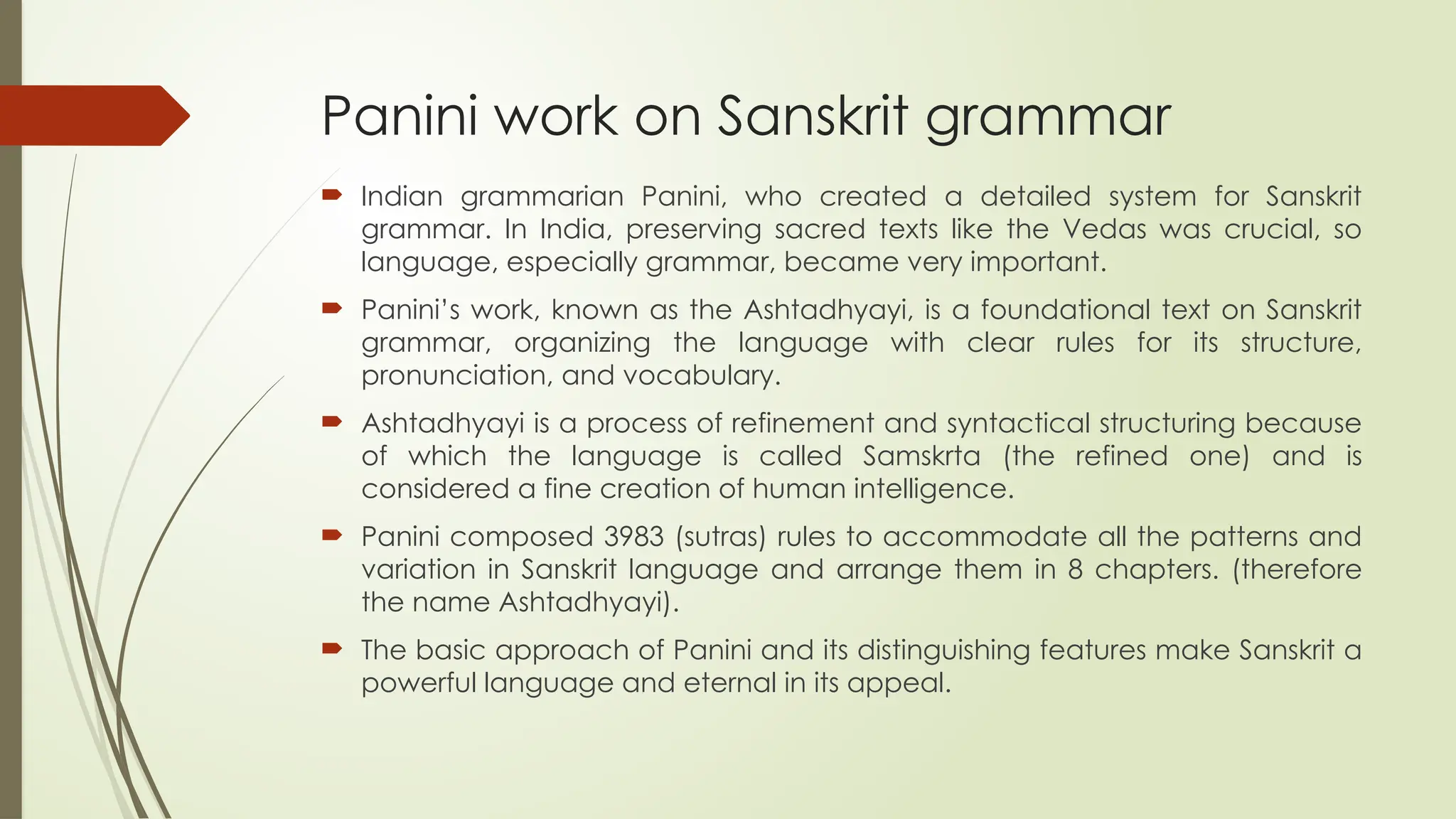The story of Panini invinting the rules of sanskrit.ppt