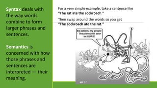 Linguistics semantics-syntax-presentation1 | PPTX