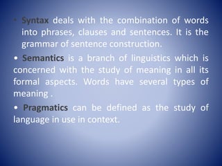 Linguistics definition and its branches.PPTX