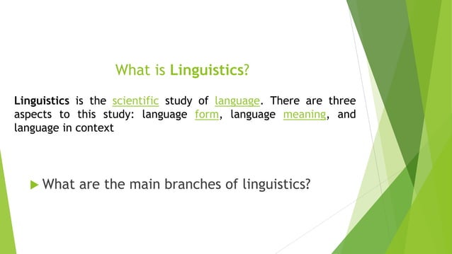 Linguistics and the teacher | PPT