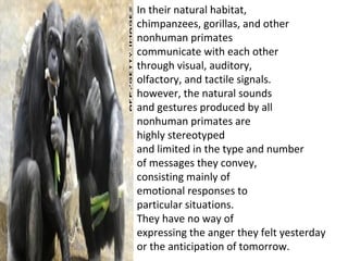 Linguistics Animal Languages | PPT