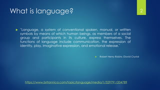INTRODUCTION TO LINGUISTICS | PDF