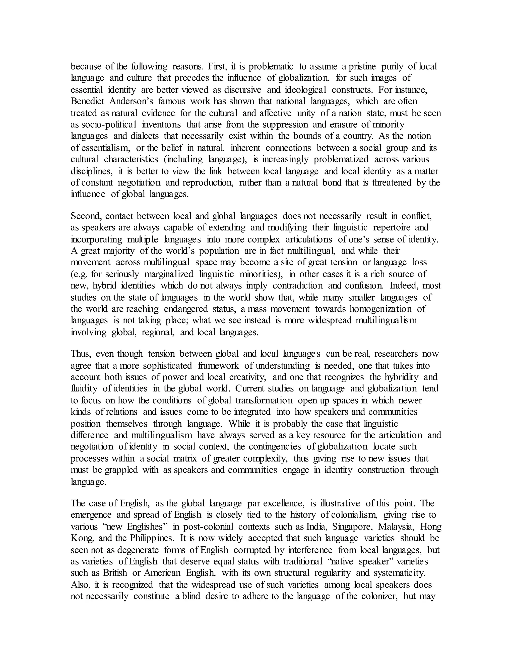 Linguistics identitiES | DOCX