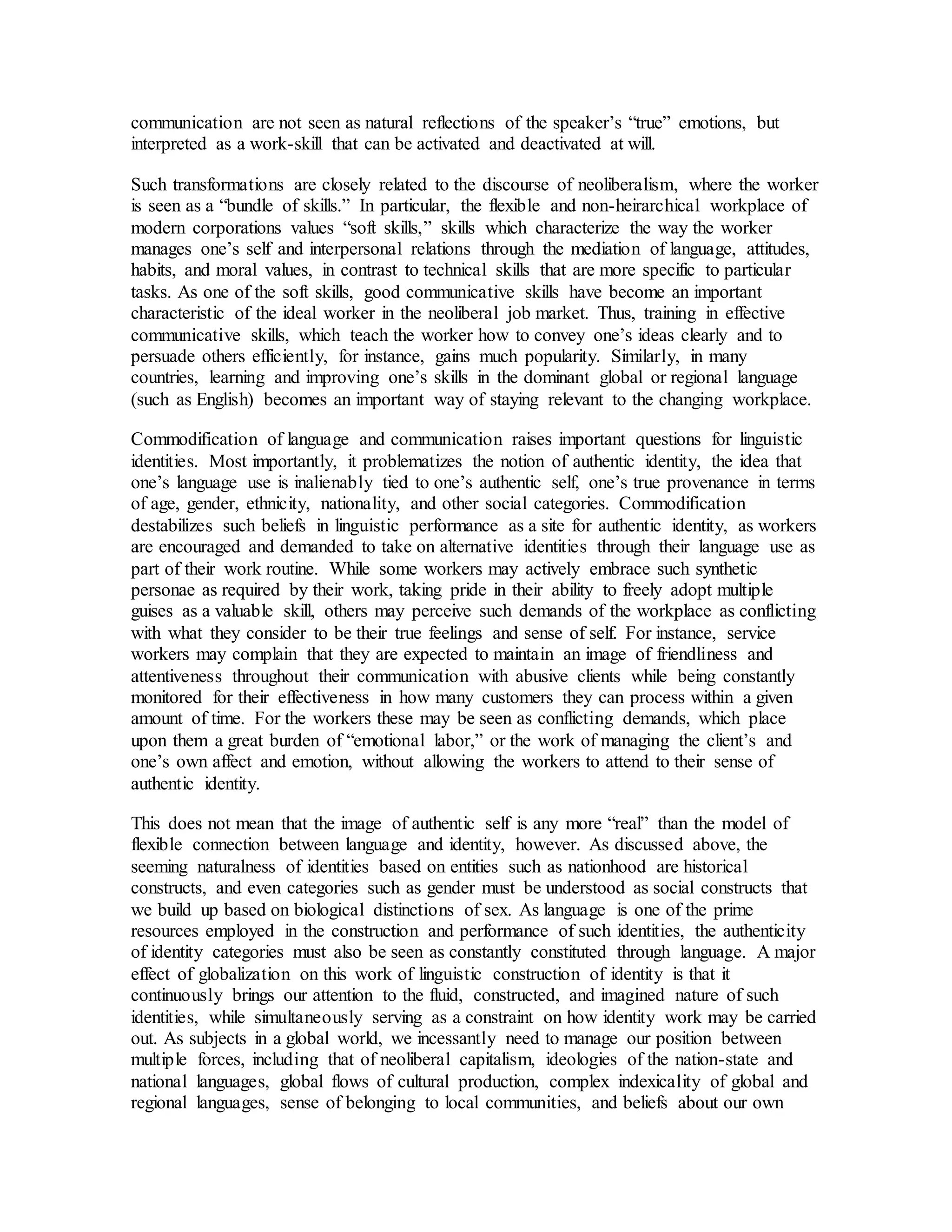 Linguistics identitiES | DOCX