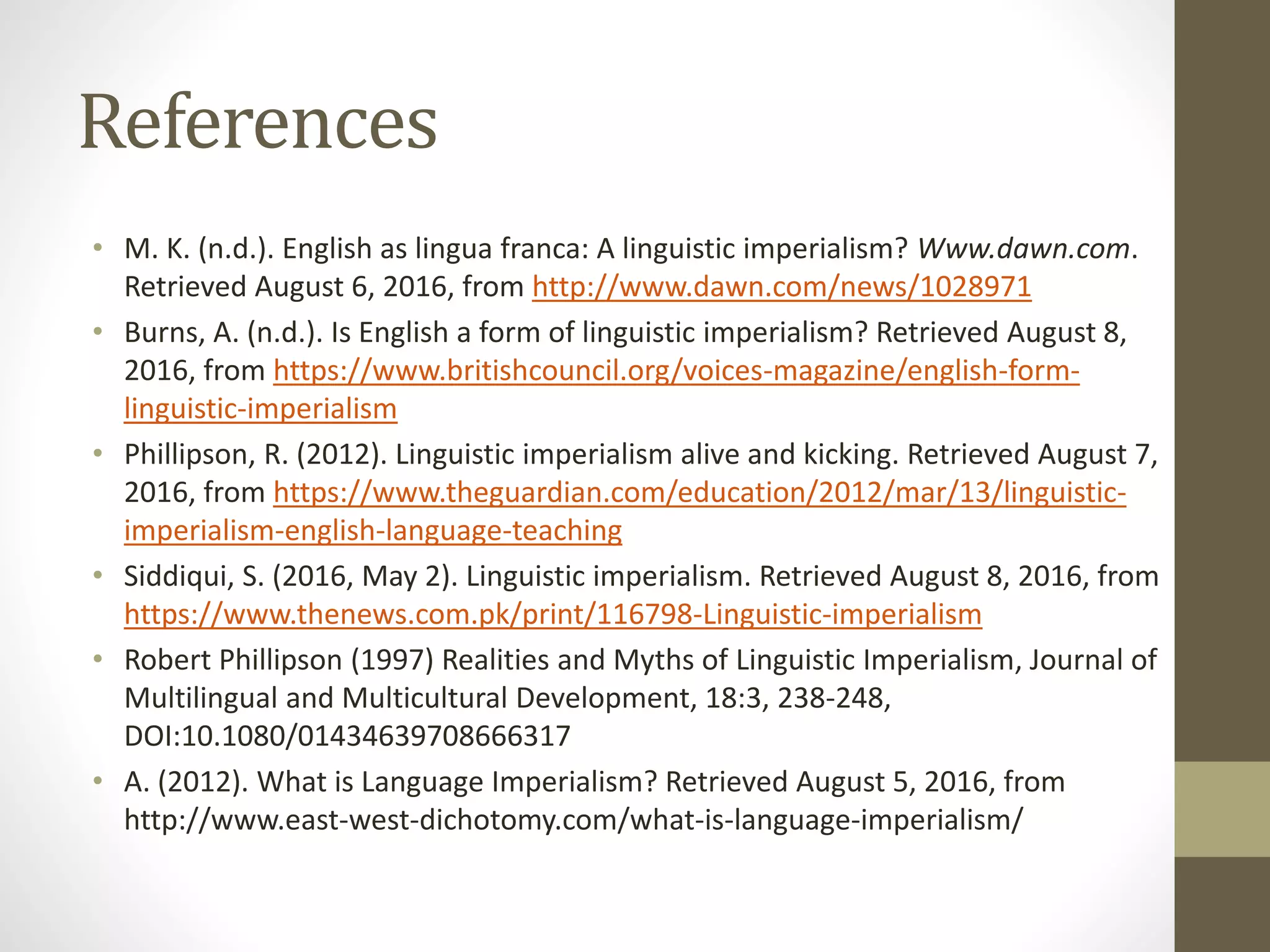 Linguistics imperialism | PPTX