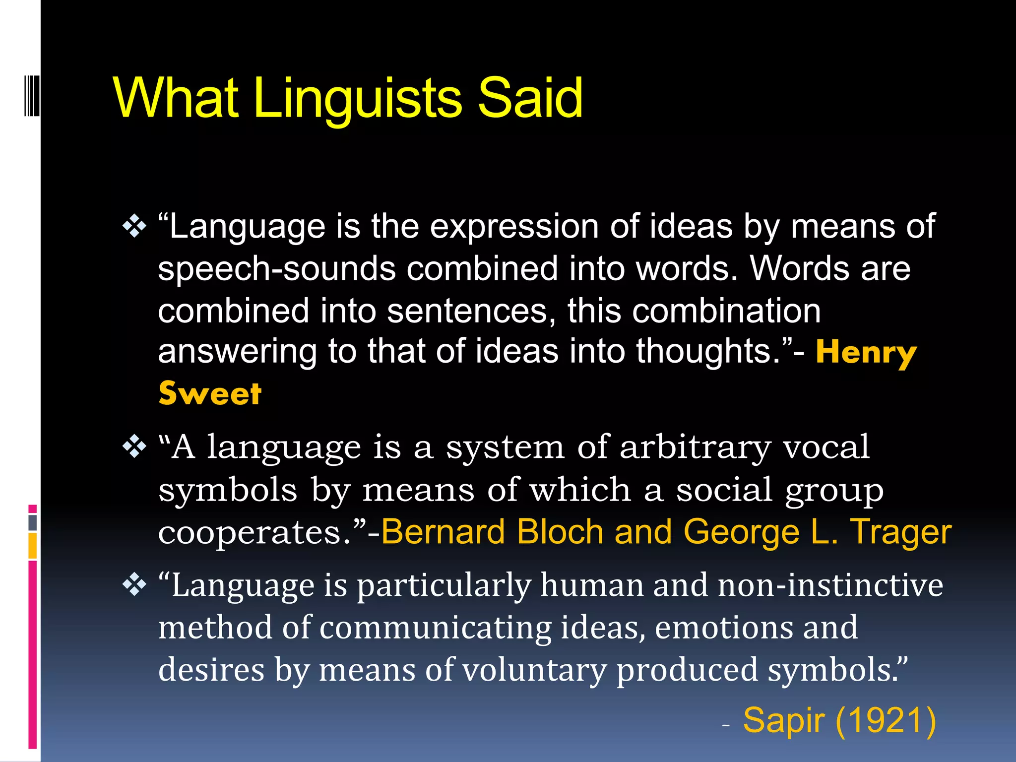What is language? | PPTX