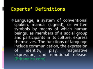 What is language? | PPT