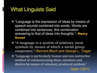 What is language? | PPTX
