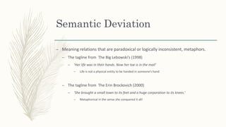 Linguistics levels of foregrounding in stylistics | PPTX