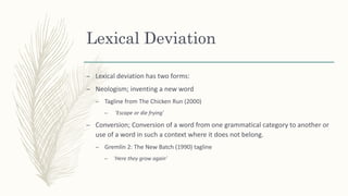 Linguistics levels of foregrounding in stylistics | PPTX