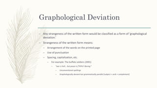 Linguistics levels of foregrounding in stylistics | PPTX