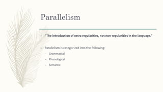 Linguistics levels of foregrounding in stylistics | PPTX