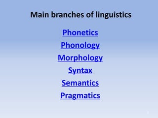 Linguistics module 3 | PDF