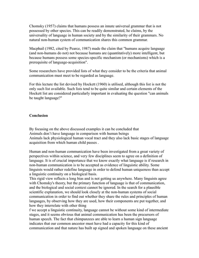 Linguistics, noam chomsky | DOC | Pets