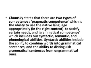 Introduction to linguistics syntax | PPTX | Programming Languages | Computing