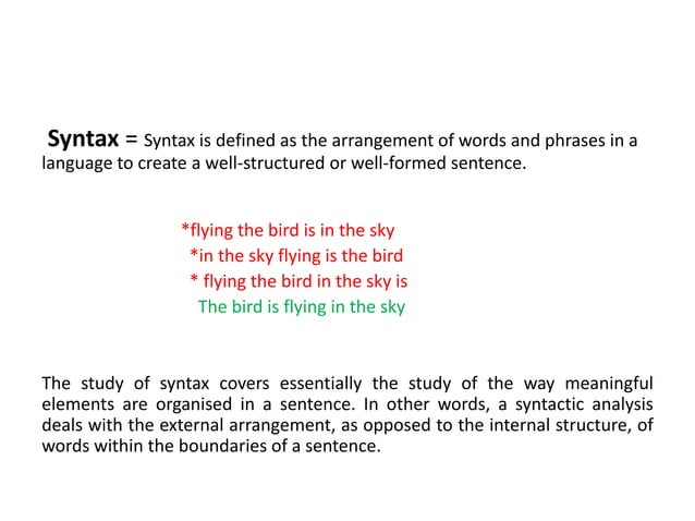 Introduction To Linguistics Syntax Pptx Programming Languages Computing 4690