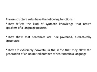Introduction to linguistics syntax | PPTX | Programming Languages ...