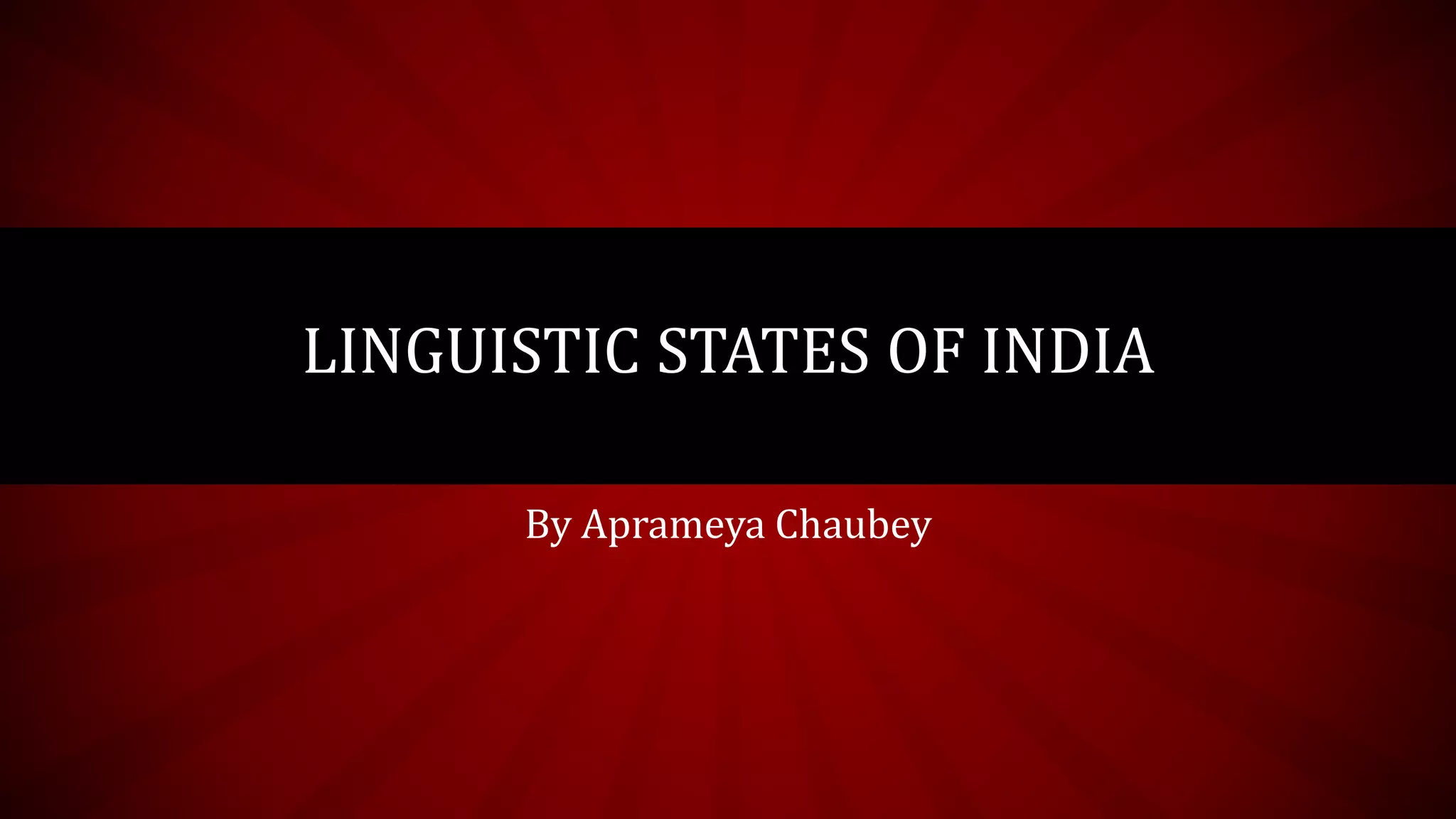 Linguistic states of india | PDF