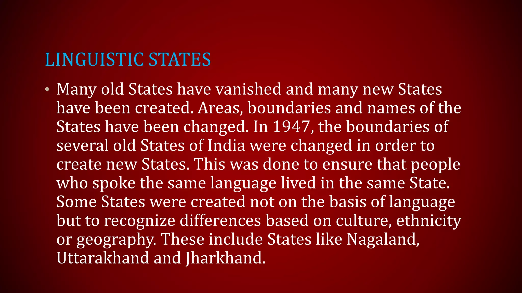 Linguistic states of india | PDF