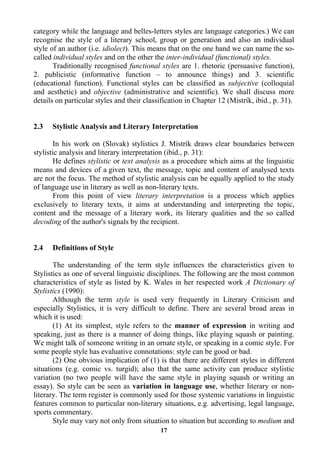 Linguistic stylisticspart1. | PDF