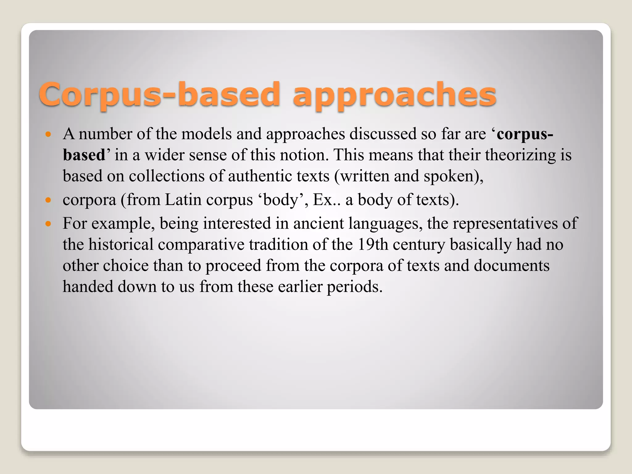 Linguistic theories approaches and methods | PPTX