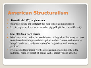 Linguistic theories approaches and methods | PPTX