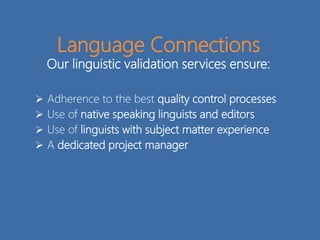 Linguistic Validation: Everything You Need To Know | PPTX