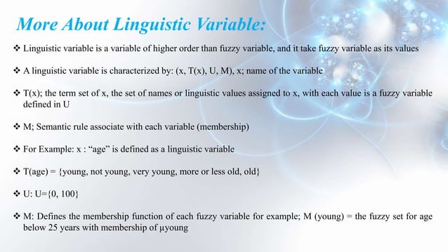 Linguistic Variable Ppt