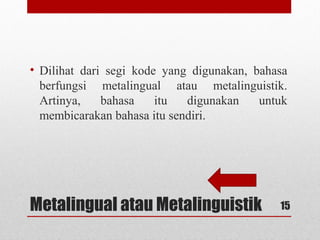 Linguistik bahasa | PPT
