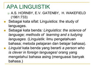 Linguistik fonologi | PPTX