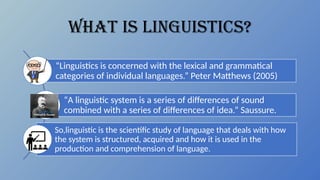 Lingusitic Aspects (covers the languages and aspects) | PPT