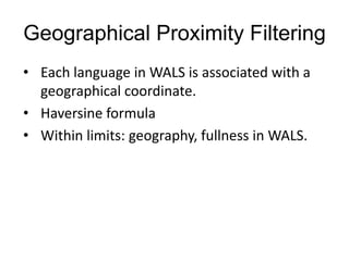 Visualising Typological Relationships: Plotting WALS with Heat Maps | PPT