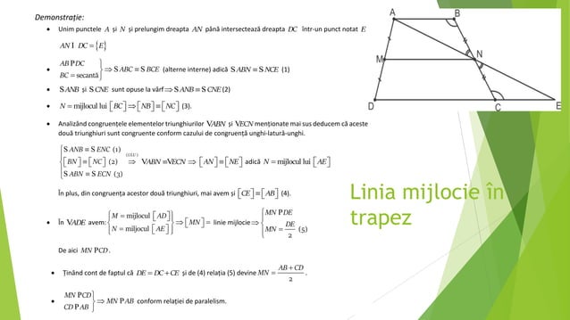 Linia mijlocie in_trapez | PPTX