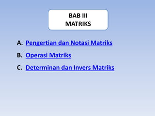 Linier dan matriks | PPT