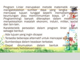 Linier simplek MAKSIMASI | PPT