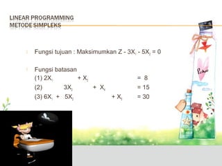 Linier simplek MAKSIMASI | PPT