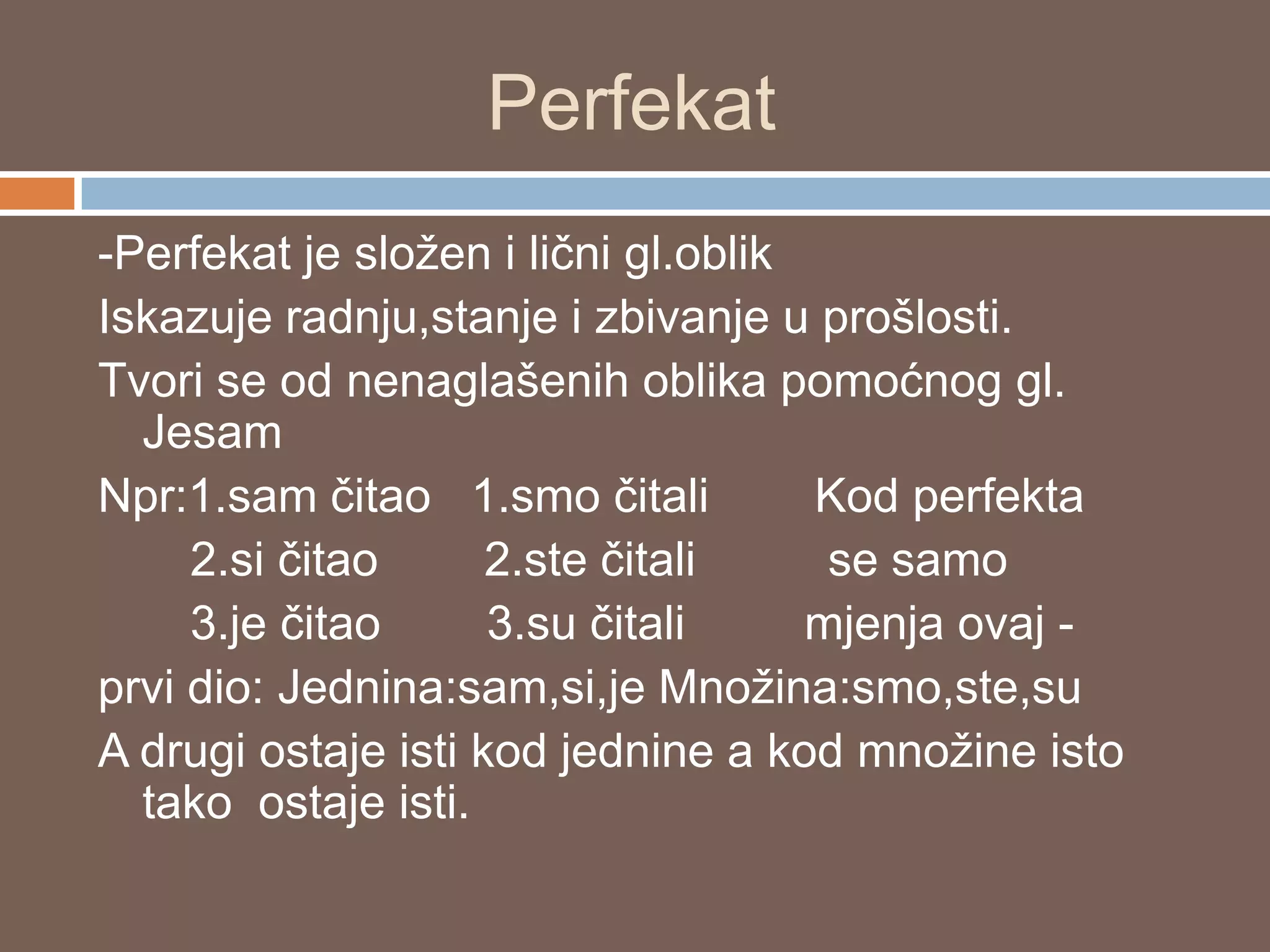 Lični glagolski oblici | PPTX