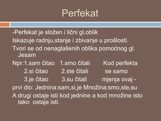 Lični glagolski oblici | PPTX