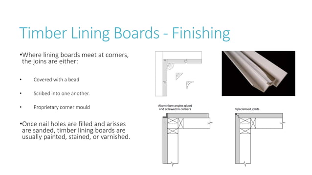 Install lining, panelling and moulding - Linings presentation | PPTX