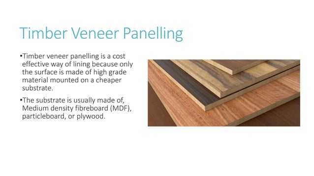 Install lining, panelling and moulding - Linings presentation | PPTX
