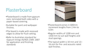 Install lining, panelling and moulding - Linings presentation | PPTX
