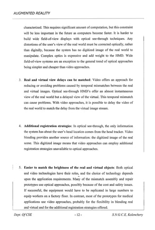 Linish v s 2005 06 | PDF | Augmented Reality | Technology & Computing