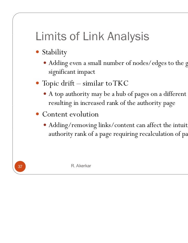 Link analysis