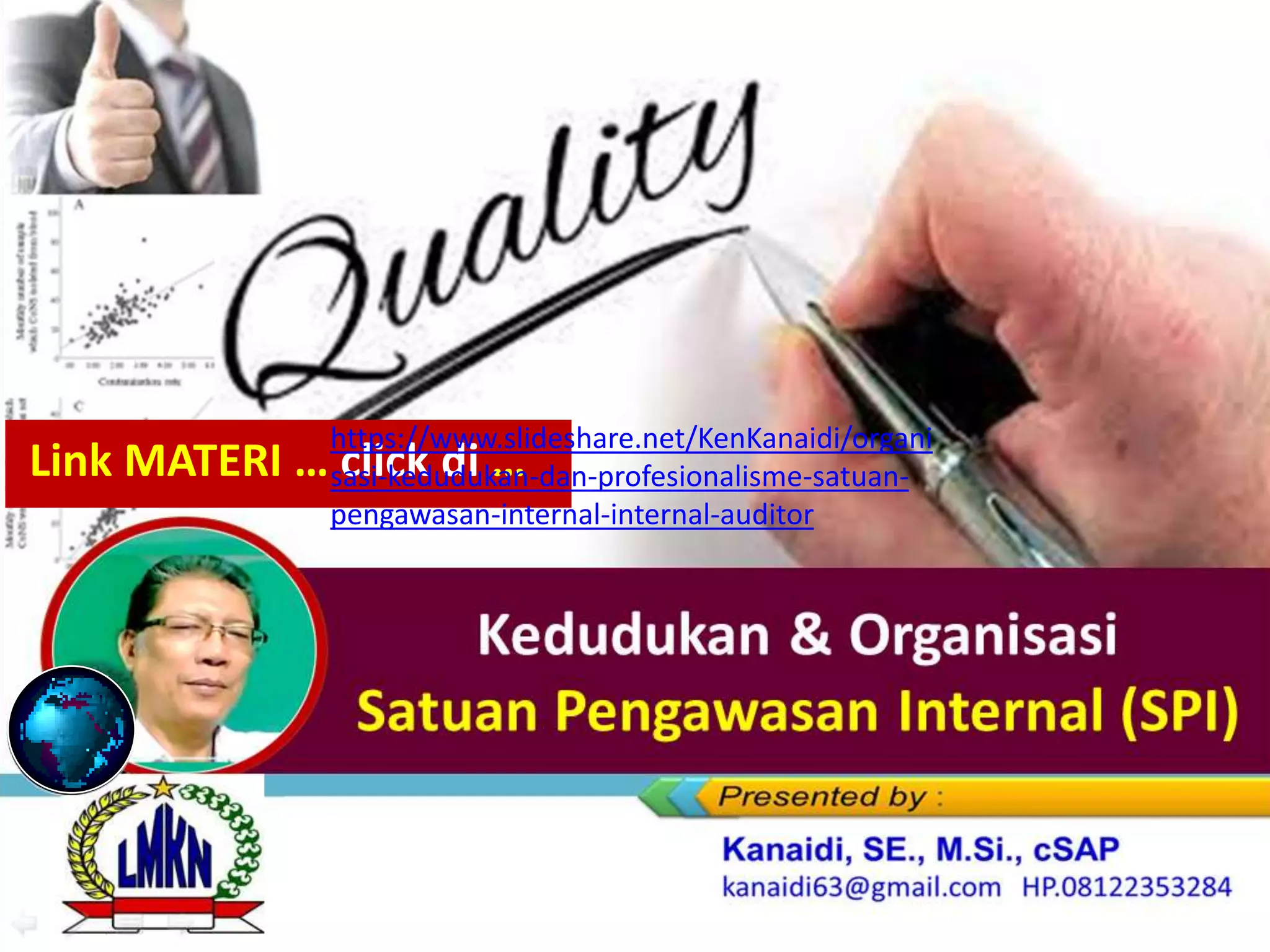 Link-Link MATERI _Pelatihan Dasar "Satuan Pengawasan Internal/SPI (Internal Audit)" | PPTX