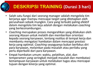Link-link Materi Training "MANAGERIAL & COACHING SKILL (to Improve Employee Performance)" | PPTX